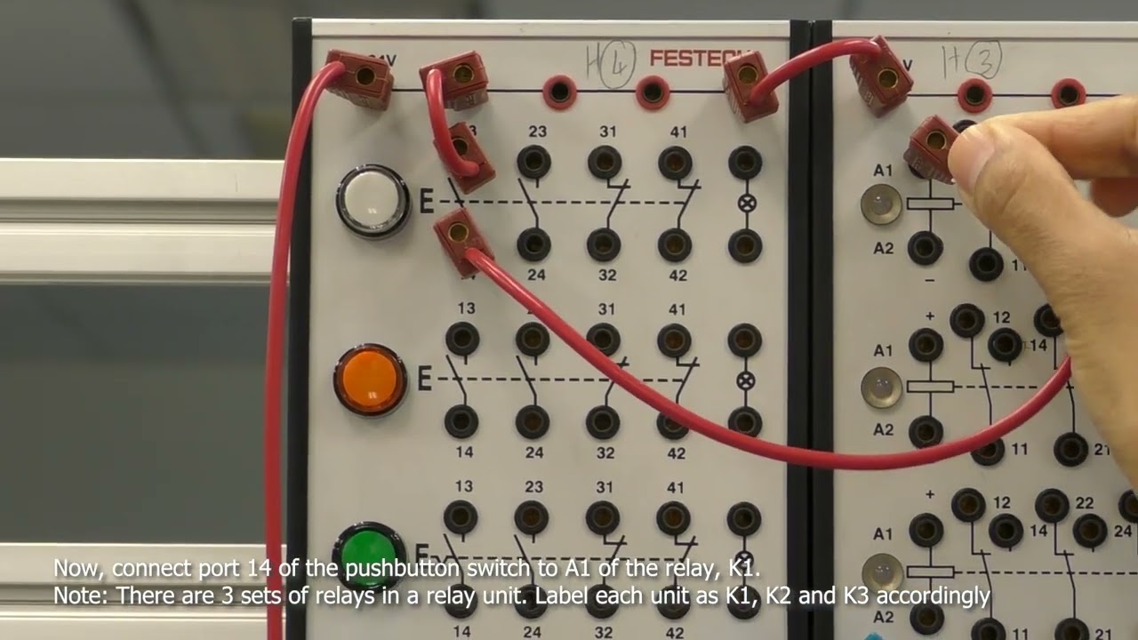 HOW TO CONNECT ELECTRO PNEUMATIC CIRCUIT