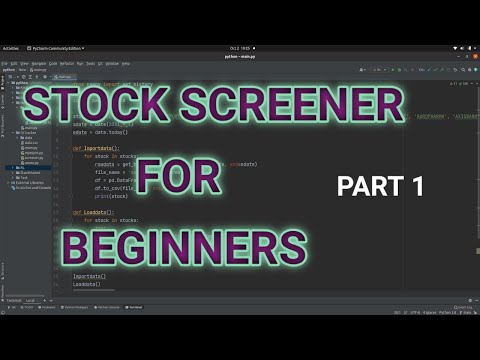 Stock Screener in Python for beginners part 1 | #python