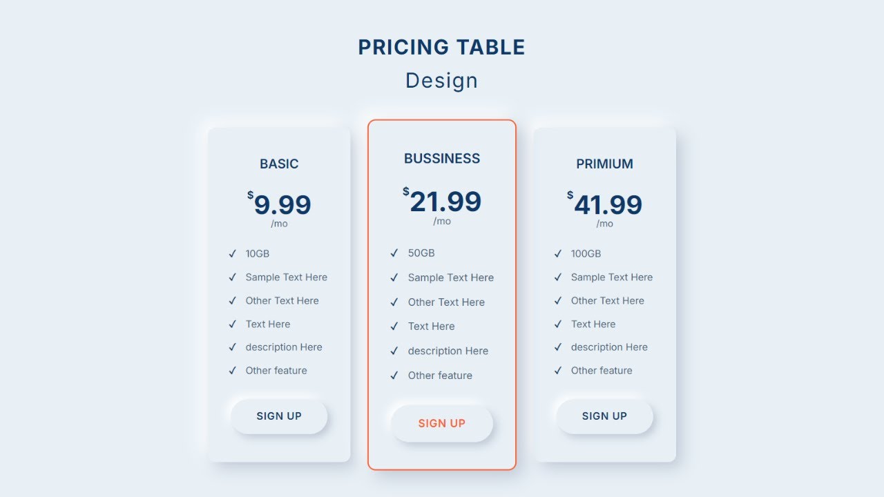 Responsive Pricing Table Using HTML & CSS | CSS Grid Layout #css #coding #webdesign