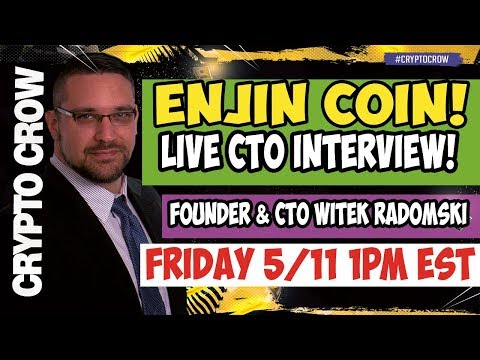 LIVE Enjin Coin CTO Interview w Witek Radomski 😱 Gaming Platform Crypto
