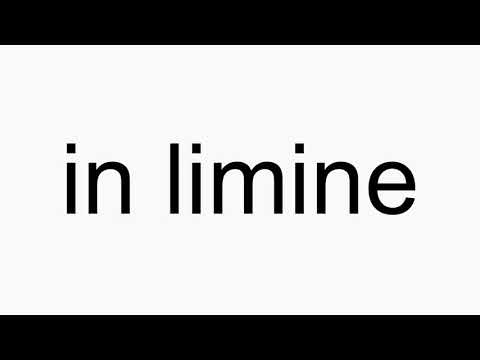 How to pronounce in limine