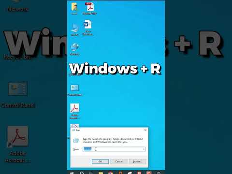 How to Open Control Panel Using Run Command 😱#computer #tricks #shorts #shortcut #viral