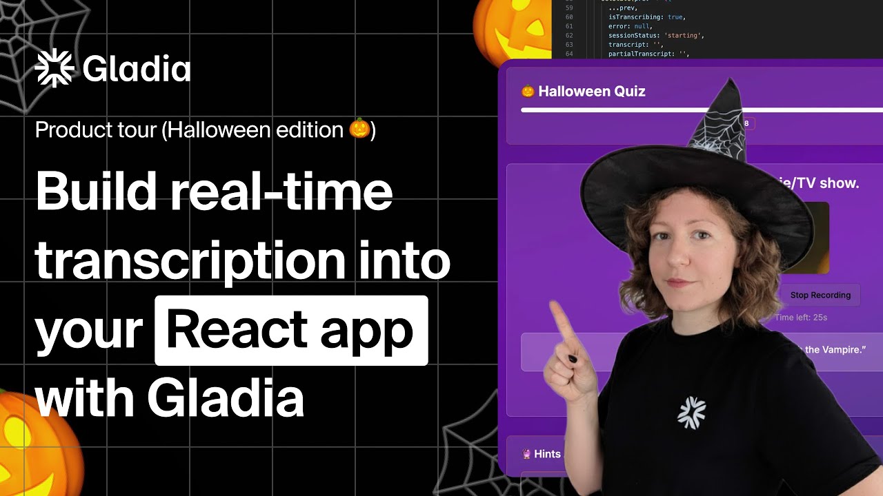 Build real-time transcription into your React app with Gladia TypeScript SDK