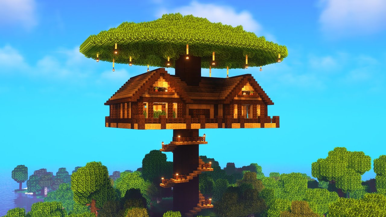 Minecraft: How to Build a Tree House [Tutorial] - Minecraft Builders