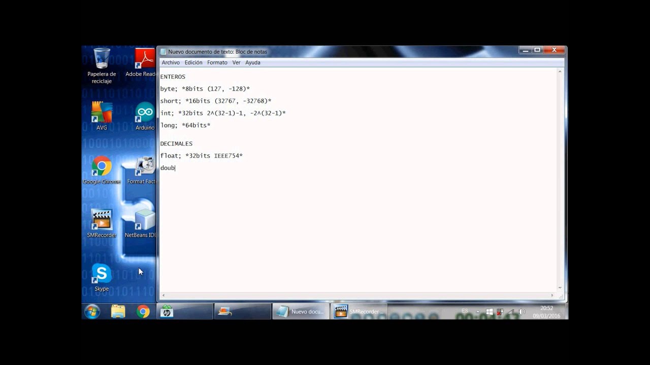 5. Curso Java. TIPOS DE VARIABLES