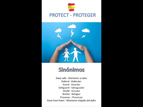 #BICAProfesora. Sinónimos. Proteger - Protect