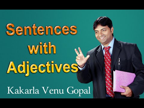 Sentences with Adjectives - Spoken English through Telugu