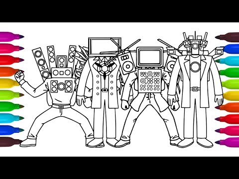 Skibidi Toilet - TITAN SPEAKERMAN & TITAN TV MAN Coloring Pages/How to Color All New Bosses/NCS#C137