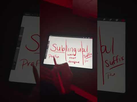 Sublingual - understanding medical terminology #francesmadeit