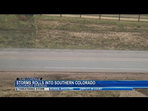 Hail falls in Colorado Springs