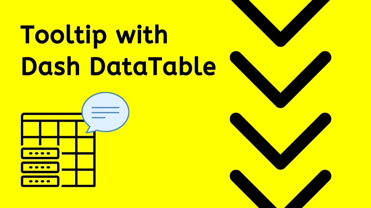 Tooltip - Dash Plotly DataTable