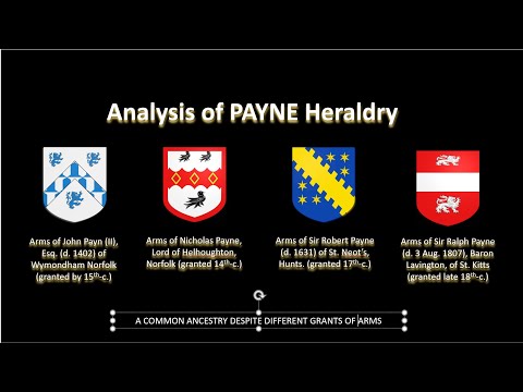 PAYNE Heraldry: Common Ancestry, yet completely different arms? What gives?