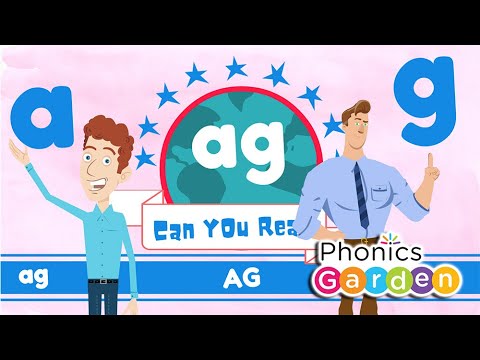 AG | Word Family Jazz | Rhyming Words | Phonics Garden