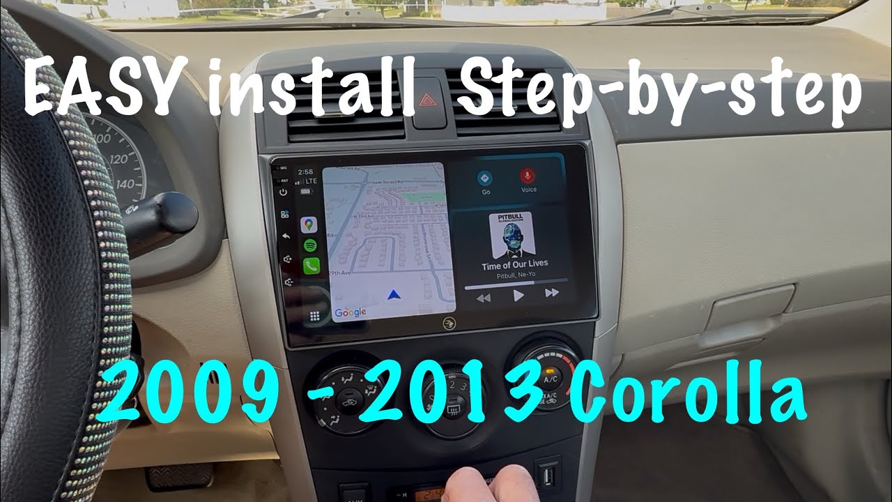 2009 - 2013 Toyota Corolla radio installation - Wireless CarPlay / Android Auto 2010, 2011, 2012