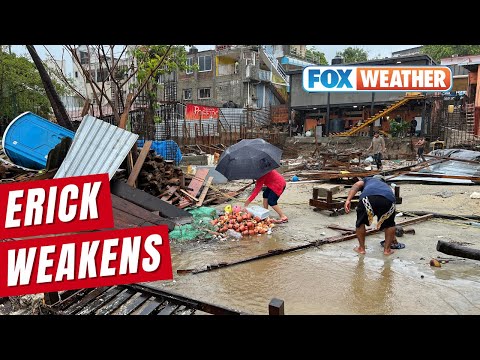 Hurricane Erick Weakens To Category 1 As Storm Lashes Mexico With Flooding Rain