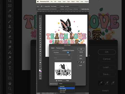 Removing a white background in Photoshop with color range #photshoptips #photoshoptutorial