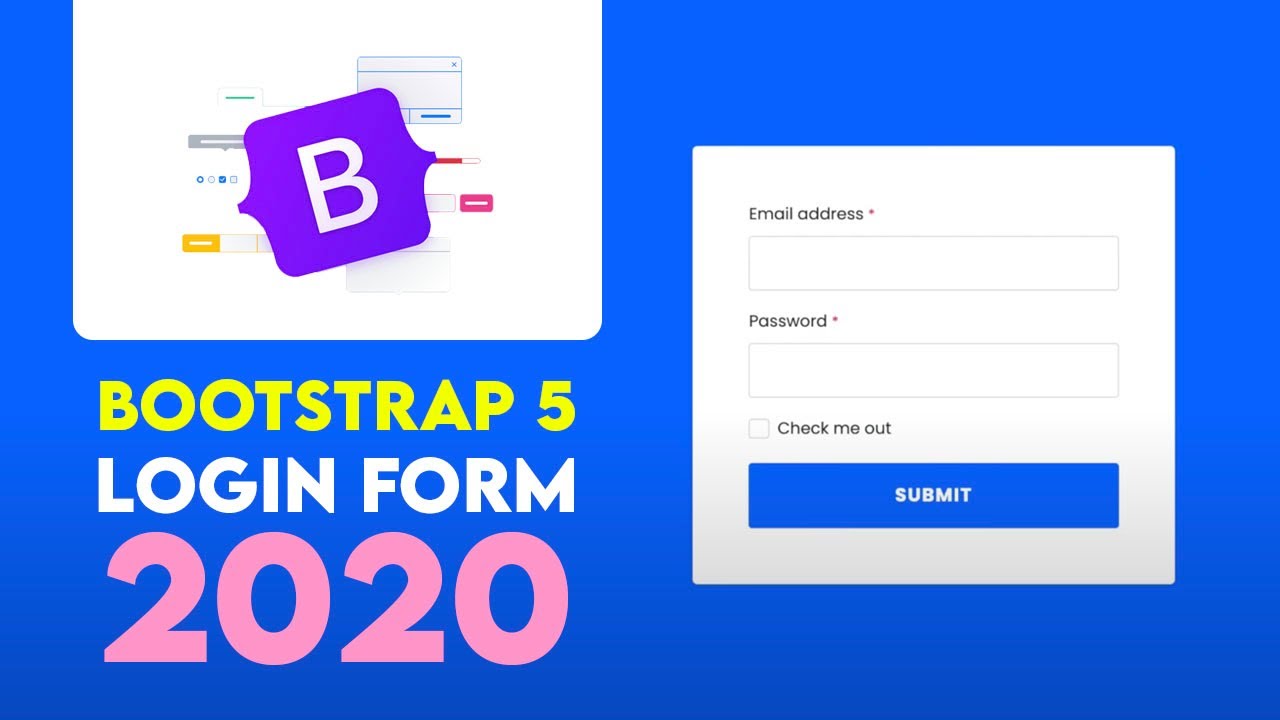 How to create login form using bootstrap 5 - Bootstrap 5 login form - 2020