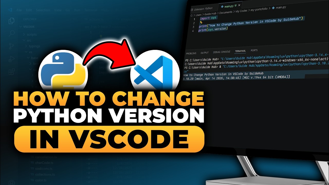 How To Change Python Version in VSCode (100% WORKS) | FAST & EASY | NO Yapping, To The Point!