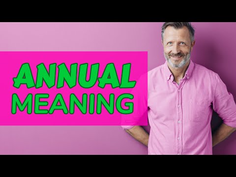 Annual | Meaning of annual