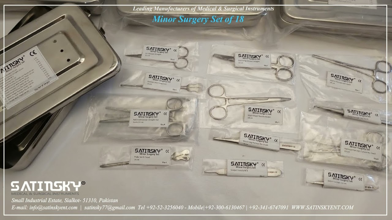 Surgical Basic Minor Surgery Instruments Set of 18 Pcs