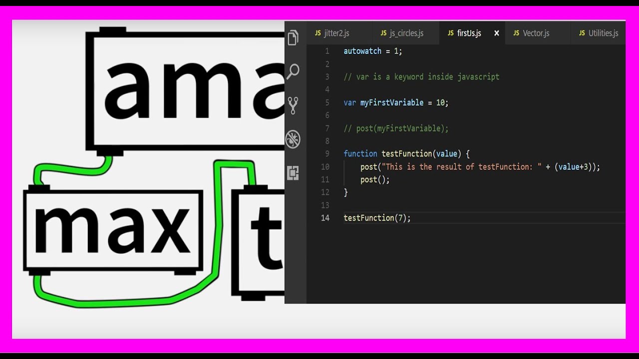 Learn to Program with Javascript in Max/MSP - 01 - Variables / Functions
