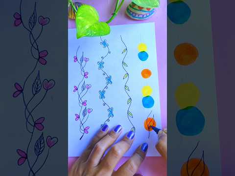 Quick and easy 4 border design for project work 🖌️#shorts #creative #craft #reels #youtubeshorts
