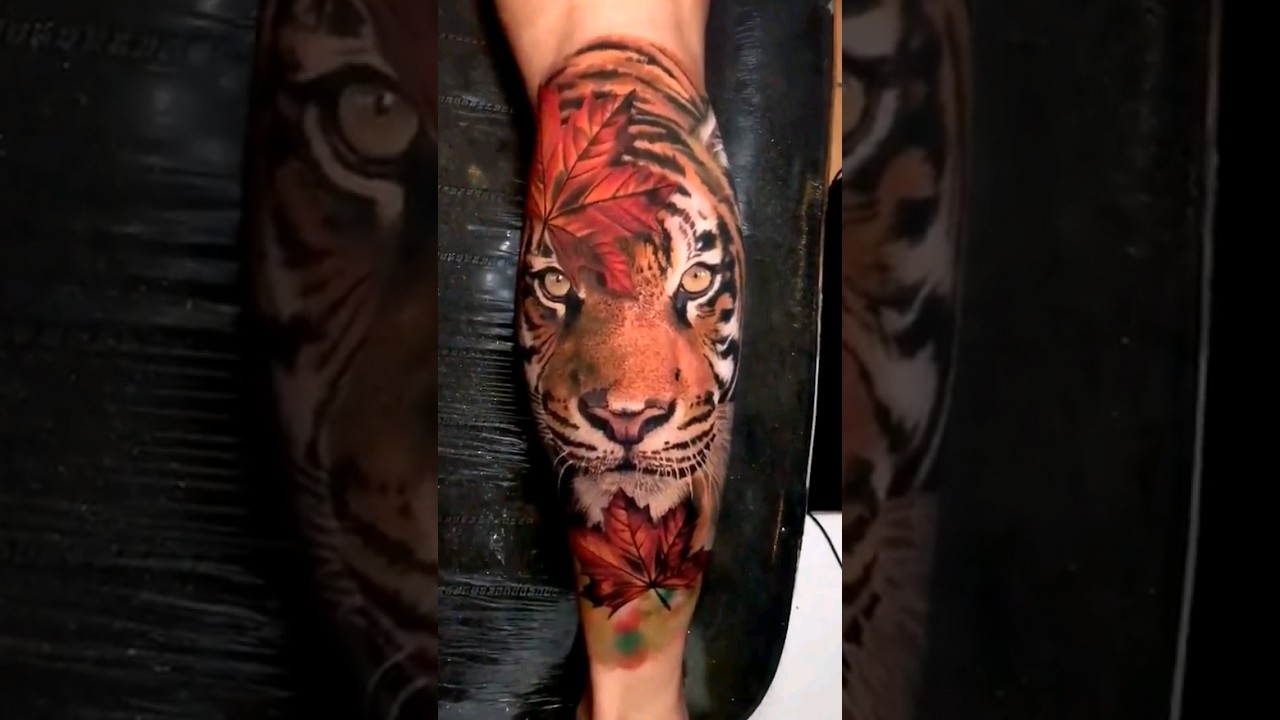 Tiger Tattoo 🎨💉. #tattoos #watercolor #tattooartist #tattoo #tigertattoo