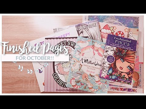 COMPLETED COLORING PAGES OCTOBER 2020| ADULT COLORING BOOKS