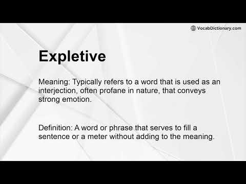 Expletive Meaning