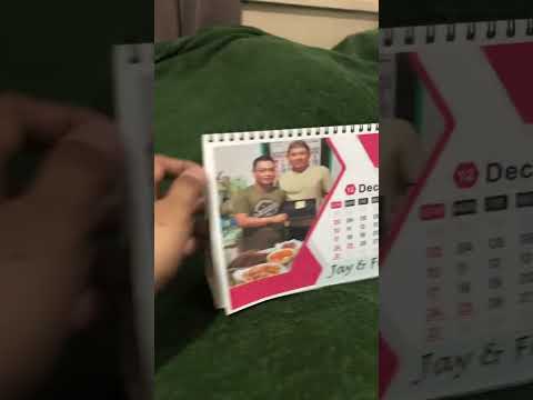 🌺PERSONALIZED DESK CALENDAR 2023 standee.☘️Free layout ☘️Perfect for souvenirs or giveaway☘️/