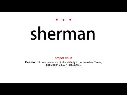 How to pronounce sherman - Vocab Today