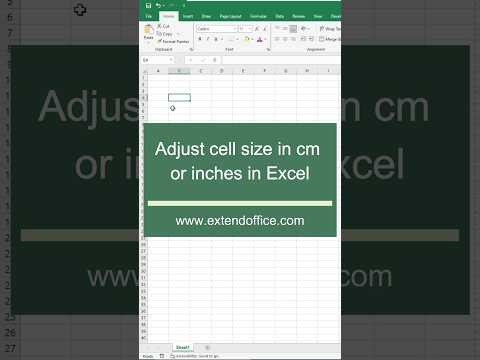 Tips Excel – Sesuaikan ukuran sel dalam cm atau inci #excel #exceltips