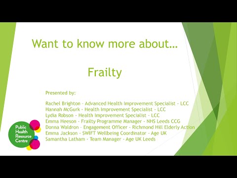 Working to Address Frailty in Leeds