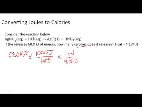 Converting joules to calories
