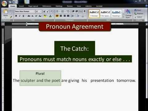 Pronoun-Antecedent Agreement