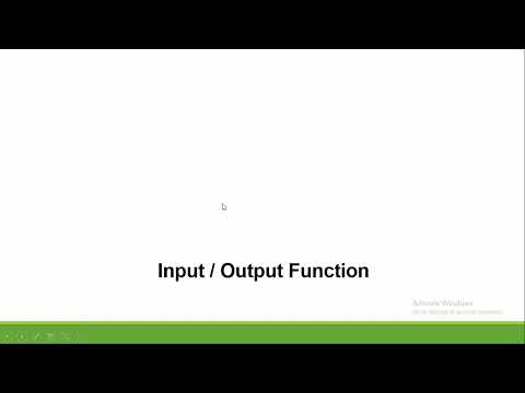 Lesson 1.3 Input / Output Function