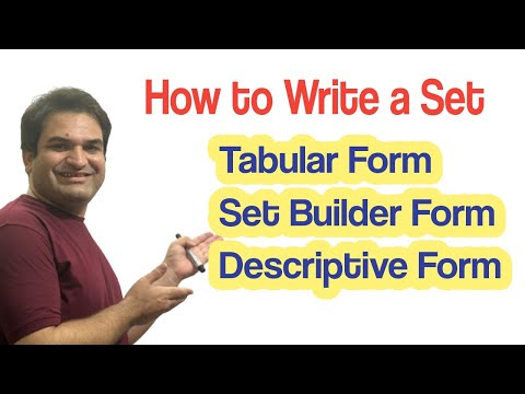 How to write a set / Tabular Form/ Set Builder Form / Descriptive Form / Khurram Shehzad Mughal