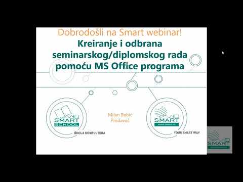 MS Office Word Formatiranje seminarskog diplomskog rada Smart School