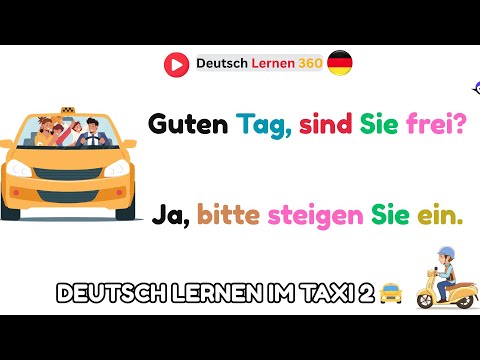 Deutsch lernen A1: 100 Taxi-Dialoge mit englischer Ăśbersetzung | Einfach Deutsch sprechen