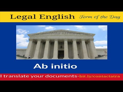 Legal English Expression - Ab Initio - Atranslationace.com