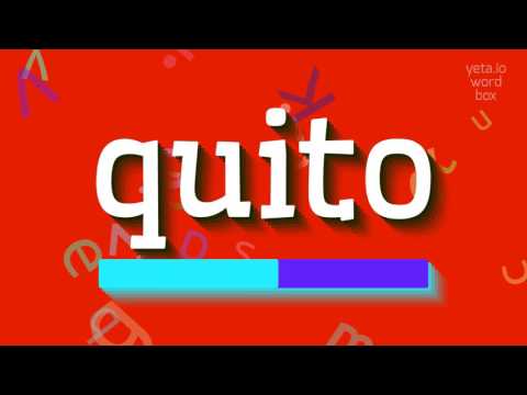 How to say "quito"! (High Quality Voices)