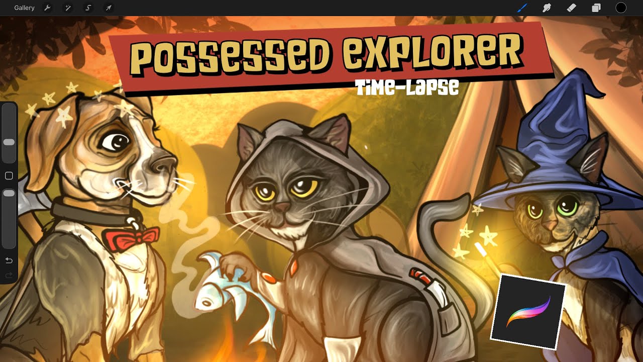 Possessed explorer painting process \ procreate 
