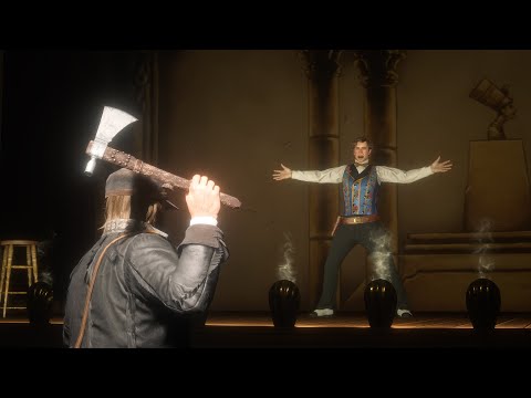 What happens if Arthur throws a Tomahawk at the Magician instead of shooting him in the teeth
