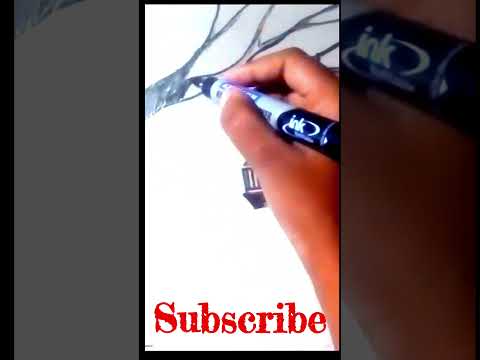 tree drawing with light for kids #treedrawing #shorts