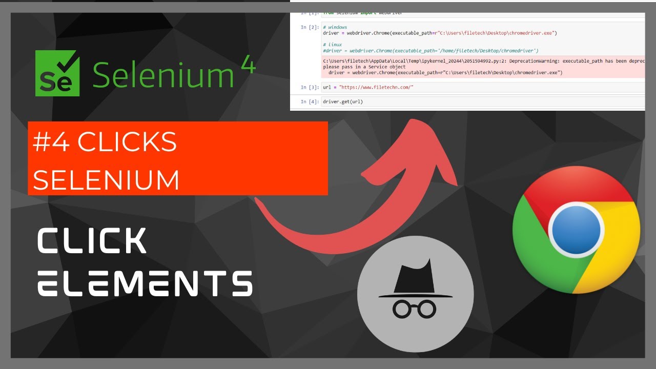 SELENIUM: Click elements in a Web Page python #4