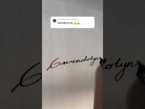 Cursive Handwriting - Name Gwendolyn #handwriting #cursivewriting #shorts