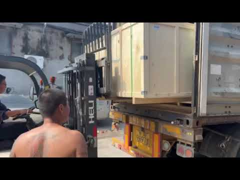 truck parts loading wood case