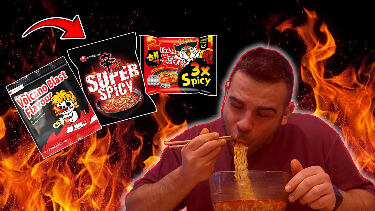 Τρώω τα 3 πιο ΗΟΤ noodles στην Ελλάδα ! Food Challenge | @Teostyyy