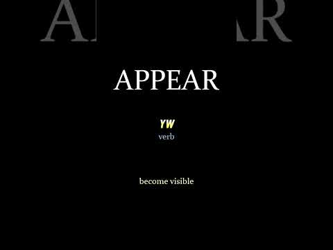 Appear # How to pronounce and meaning of the word #learnenglish #vocab #vocabulary #english #appear