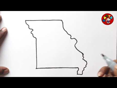 How to Draw Missouri US State out line drawing simple and easy
